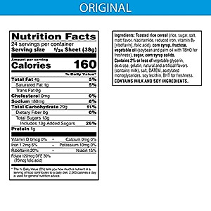 Rice Krispies Treats Marshmallow Snack Sheet, Kids Snacks, Treat Making, Baking Project, Original, 32oz Sheet (1 Sheet)
