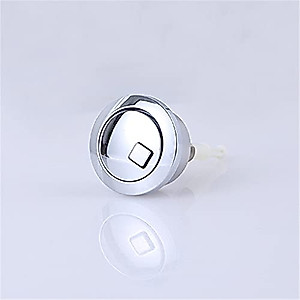 DLOETT Closestool Water Tank Push Button Vintage Round Single Key Flush Button Toilet Water Tank Accessories