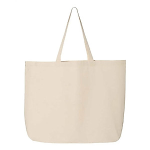 shop4ever Custom Personalized Teacher Teach Love Inspire Rainbow Jumbo Heavy Canvas Tote Reusable Shopping Bag 10 oz Natural 1 Pack