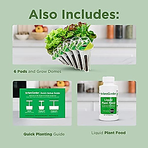 AeroGarden Harvest 360 with Gourmet Herb Seed Pod Kit - Hydroponic Indoor Garden, Black