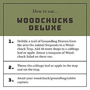 Animal Control Products Woodchucks Deluxe Variety Pack | Woodchuck Salad Paste Bait 8oz & Groundhog Heaven Trailing Scent 5oz for Woodchucks Groundhogs Rabbits