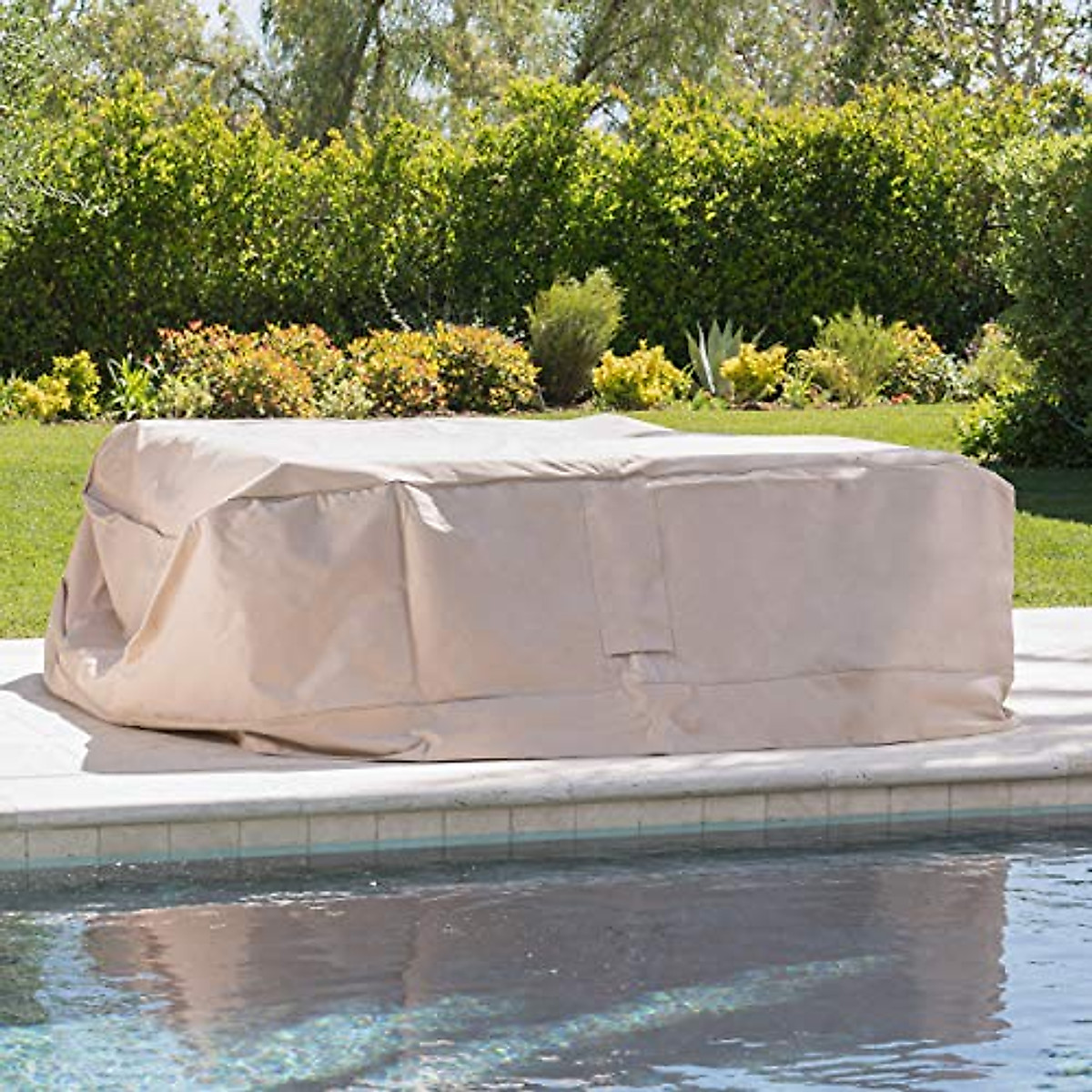 Christopher Knight Home Shield Outdoor Waterproof Fabric Chat Set Cover, Beige