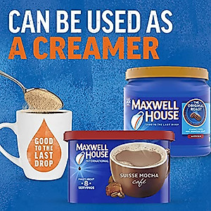 Maxwell House International Suisse Mocha Cafe Beverage Mix, Caffeinated, 7.2 oz Can (Pack of 4)