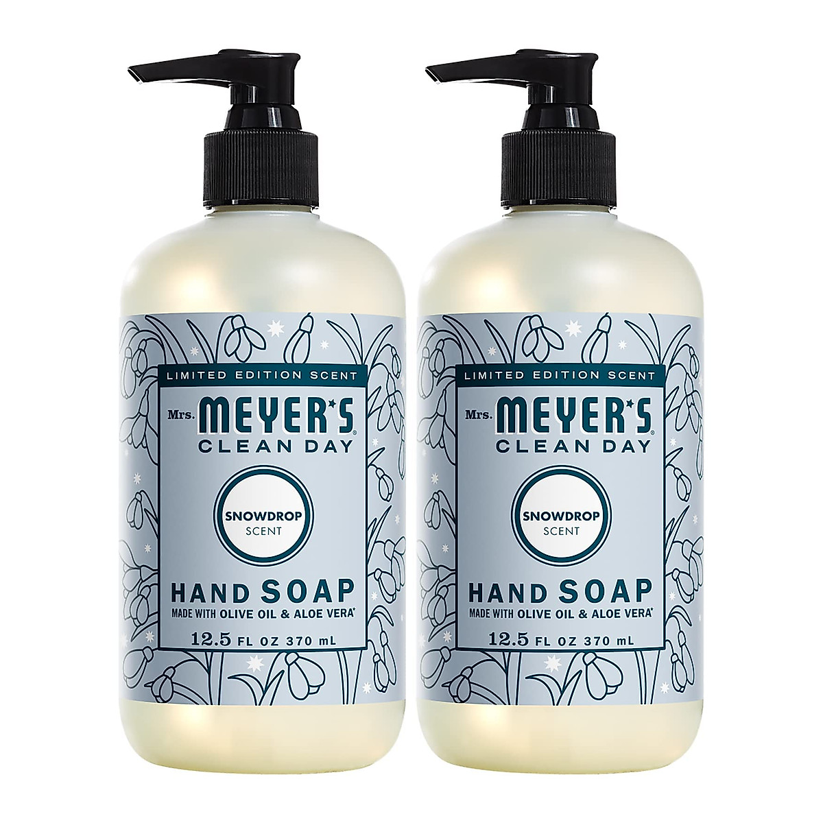 MRS. MEYER'S CLEAN DAY Liquid Hand Soap, Snow Drop (12.5 Fl Oz (Pack of 2))