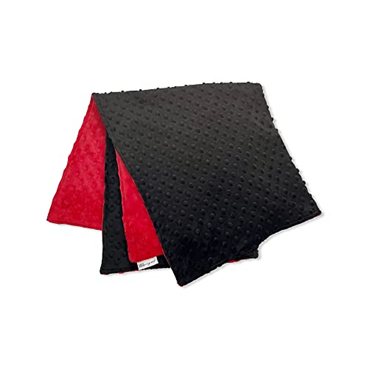 MEG ORIGINAL Red & Black Minky Dot Baby Blanket, Unisex/Gender Neutral, 1327