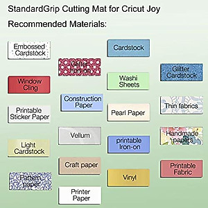 Ecraft Cutting Mat for Cricut Joy - Two 4.5X6.5Inch StandardGrip & Two 4.5X12Inch StandardGrip & Two 4.5X12Inch LightGrip Quilting Joy Mats Replacement Accessories for Cricut Joy