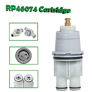 RP46074 Shower Cartridge Assembly Compatible For Shower and Tub 13/14 Series Faucet, Single-handle Universal Valve Cartridge Repair Assembly, Include RP22734 Bonnet Nut Replacement
