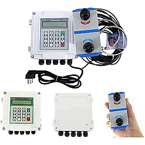 HFBTE TUF-2000SW+TM-1 Ultrasonic Liquid Flow Meter Flowmeter Wall Mounted Type DN50-700mm 1.97-27.56in Clamp-on TM-1 Transducer with Cast Aluminum Shell Design