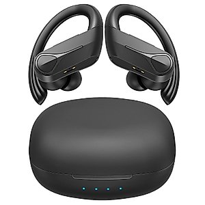 MSTHOO Wireless Earbuds, Bass Sound Noise Cancelling Bluetooth Headphones, Sports Wireless Headphones with Moicrophone, Bluetooth 5.0 Earbuds w/Type-C Fast Charging/35H/IPX7 Waterproof for Running