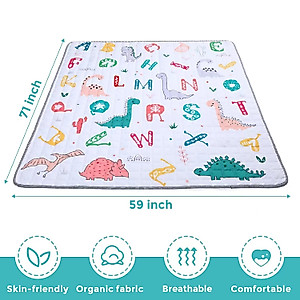 MEM Playpen Mat 71" X 59" Baby Play Mat, Thicken One-Piece Baby Crawling Mat, Non Slip Washable Play Mats for Floor, Cushioned Baby Playmat Floor Mat for Infants, Babies, Toddlers