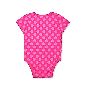 Disney Minnie Mouse Girls’ 4 Pack Bodysuit for Newborn and Infant – Pink/Grey/White
