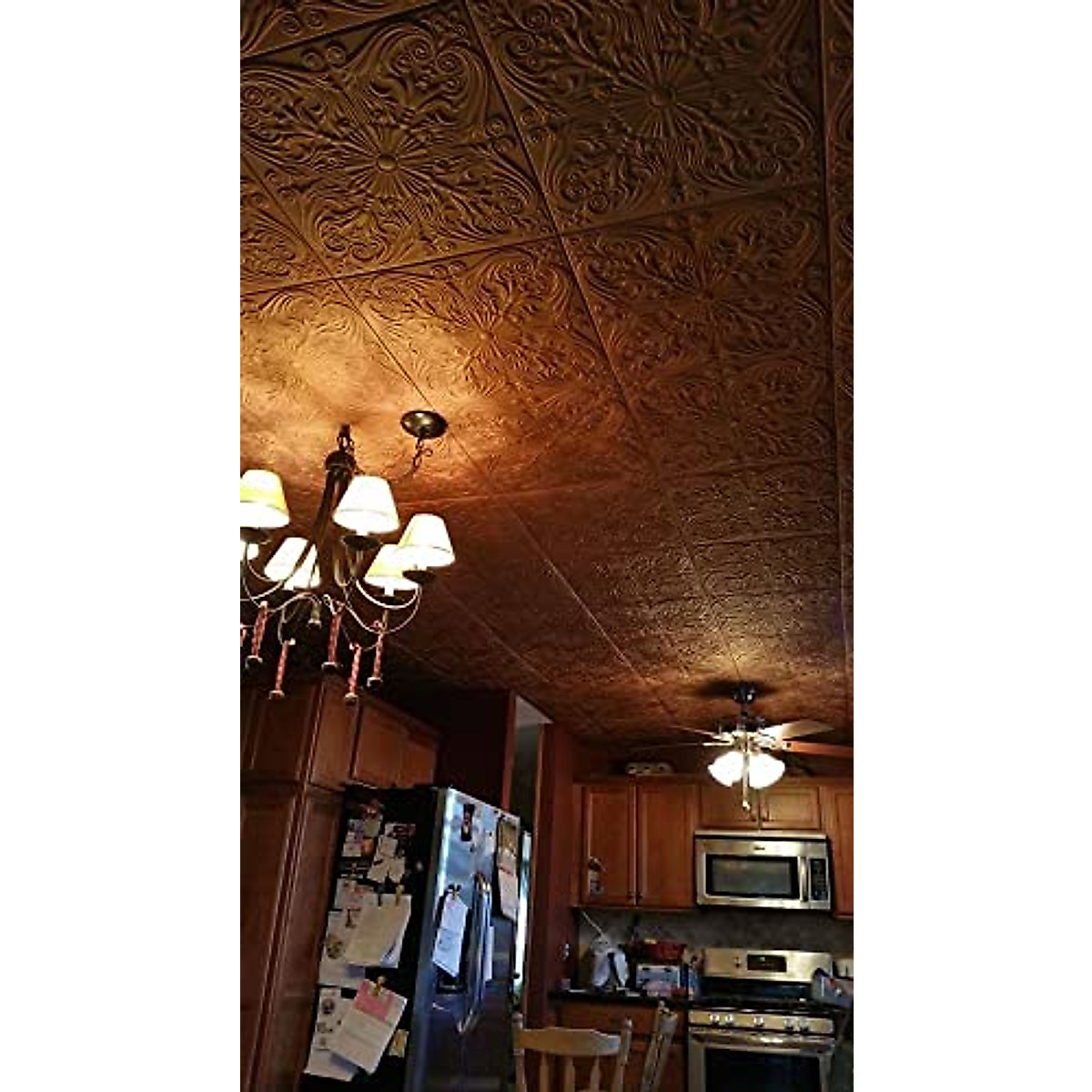 50pc of Astana White (20"x20" Foam) Ceiling Tiles - Covers About 135sqft - Styrofoam Ceiling Tile for Glue up Application