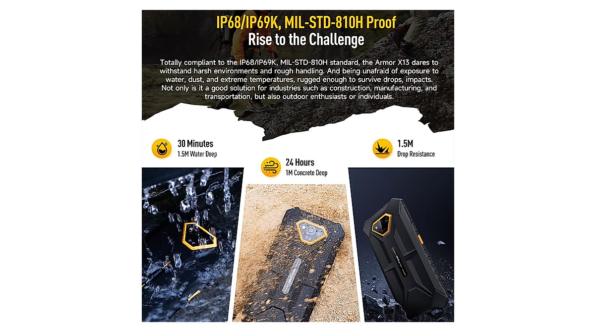 Ulefone Rugged Smartphone Armor X8 2022 Waterproof 4G Android 11