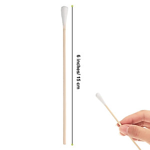 200 Pieces 6 Inches Buds for Dog Long Ear Swab with Wooden Handle for Pet