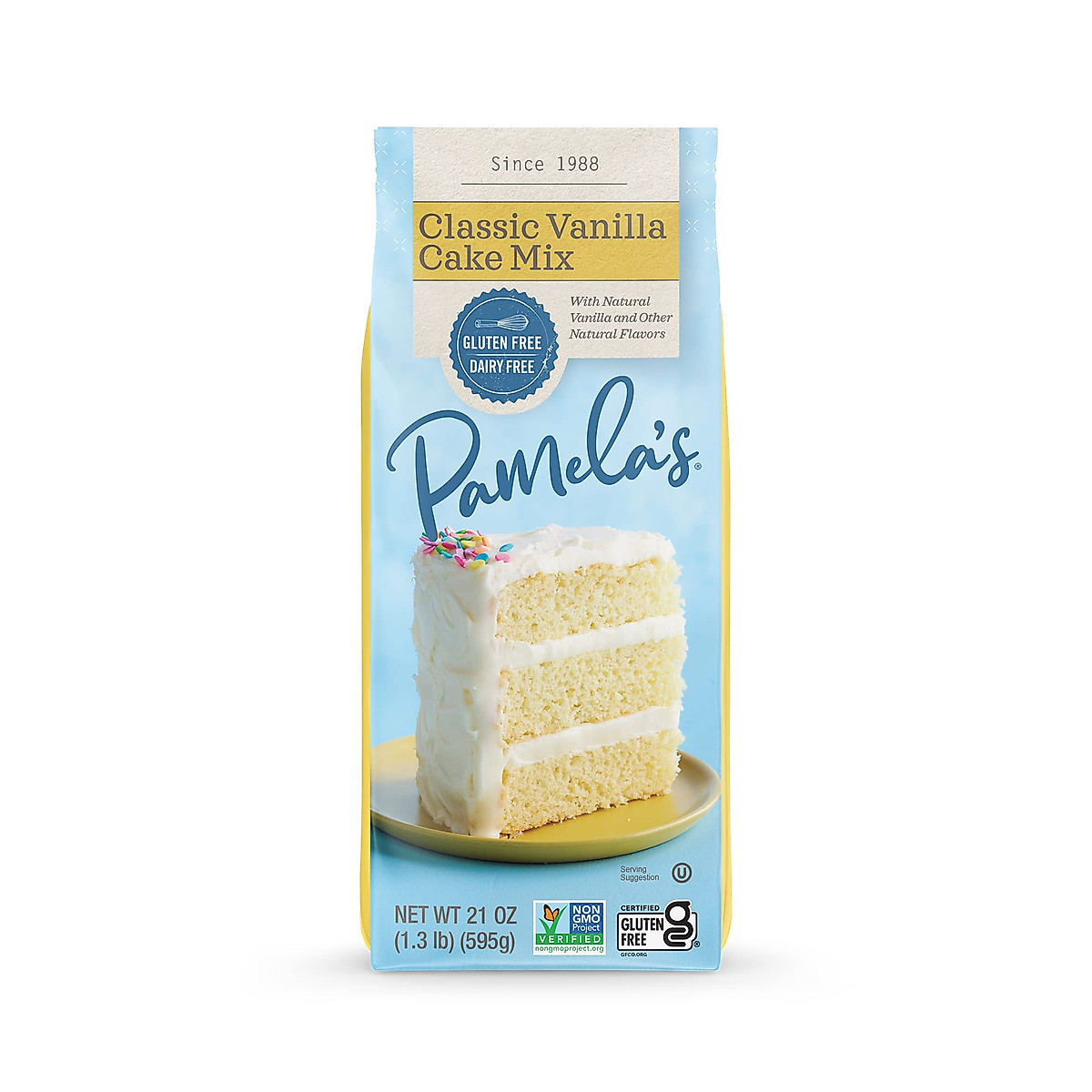 Pamela's Products - Vanilla Cake - Mix - Case of 6 - 21 oz.