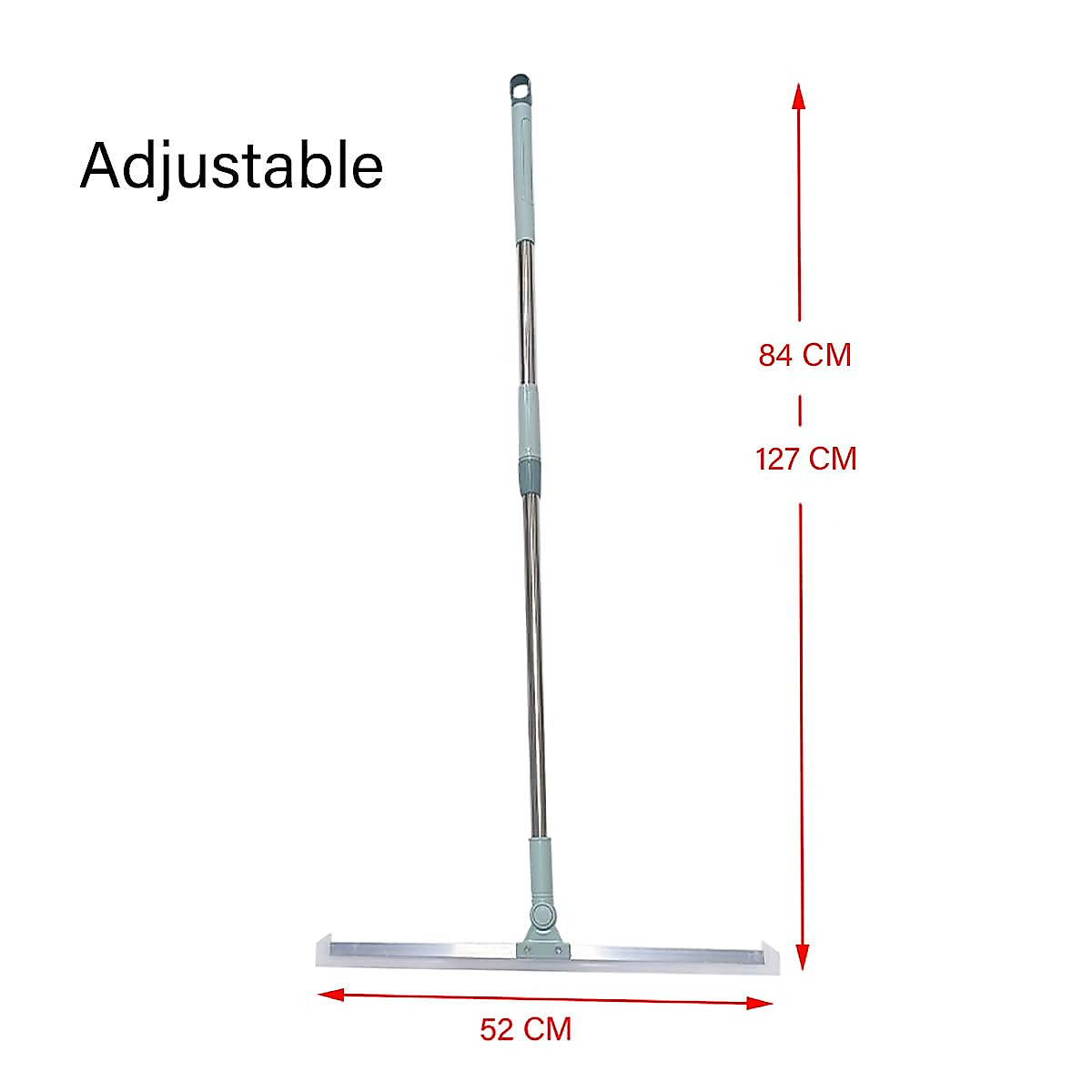 Silicone Magic Broom Sweeper, Multifunction Magic Broom, Floor Squeegee Broom with 50" Long Handle, Household Squeegee Broom for Floor Cleaning, Bathroom, pet Hair, Window,Kitchen Broom Head