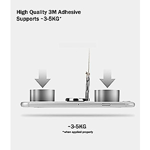 MAXIMEST Phone Ring Finger Holder, Stand, Mirror 360 Rotation Grip and Kickstand Accessory, Compatible with All Smartphones, iPhone, Samsung Galaxy S, Note, Z Fold, Flip, Tablets, iPad (Silver)