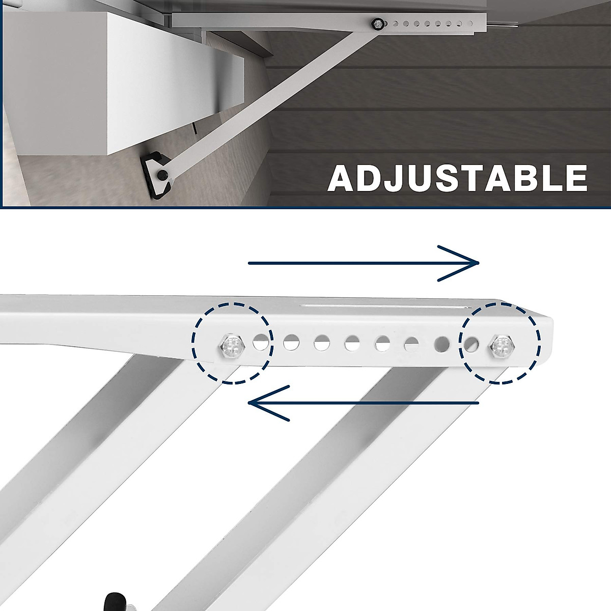 Pearwow Window Air Conditioner Support Bracket, 85 lbs Light Duty Air Conditioner Support Bracket,Universal Window AC Bracket,Designed for AC Unit 5,000 to 10,000 BTU