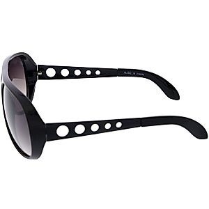 Large King of Rock Rock & Roll Aviator Sunglasses (Black)