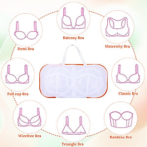 Bra Wash Bags for Laundry, Large Lingerie Underwear Brassiere Bag Set for Washing Machine With Zipper for Women Laundry Storage Washing Delicates (17"L x 9"W x 2"H)