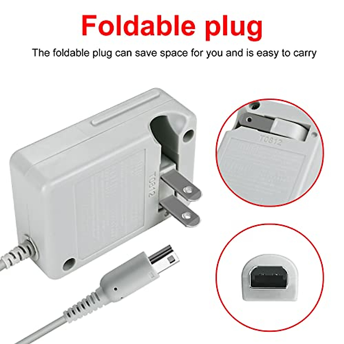 DTOL AC Adapter Game Charger for Nintendo Dsi Ndsi 3DS/3DSXL/New 3DS/New 3Dsll/2DS/Dsi/Dsixl 2 Pack