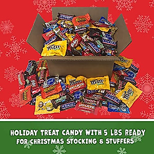 Bundle of Bulk Chocolate Candy Variety Pack, 5lbs Assorted Chocolate Treats in Gift Snack Box, Individually Wrapped Snacks for Party Favors and Holiday Goodie Bags