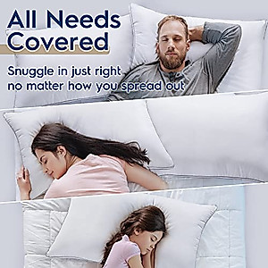 viewstar Pillows King Size Set of 2, Bed Pillows for Sleeping, King Pillows 2 Pack for Back, Stomach or Side Sleepers, Fluffy Pillows for Bed with Down Alternative, Machine Washable, 20" x 34"