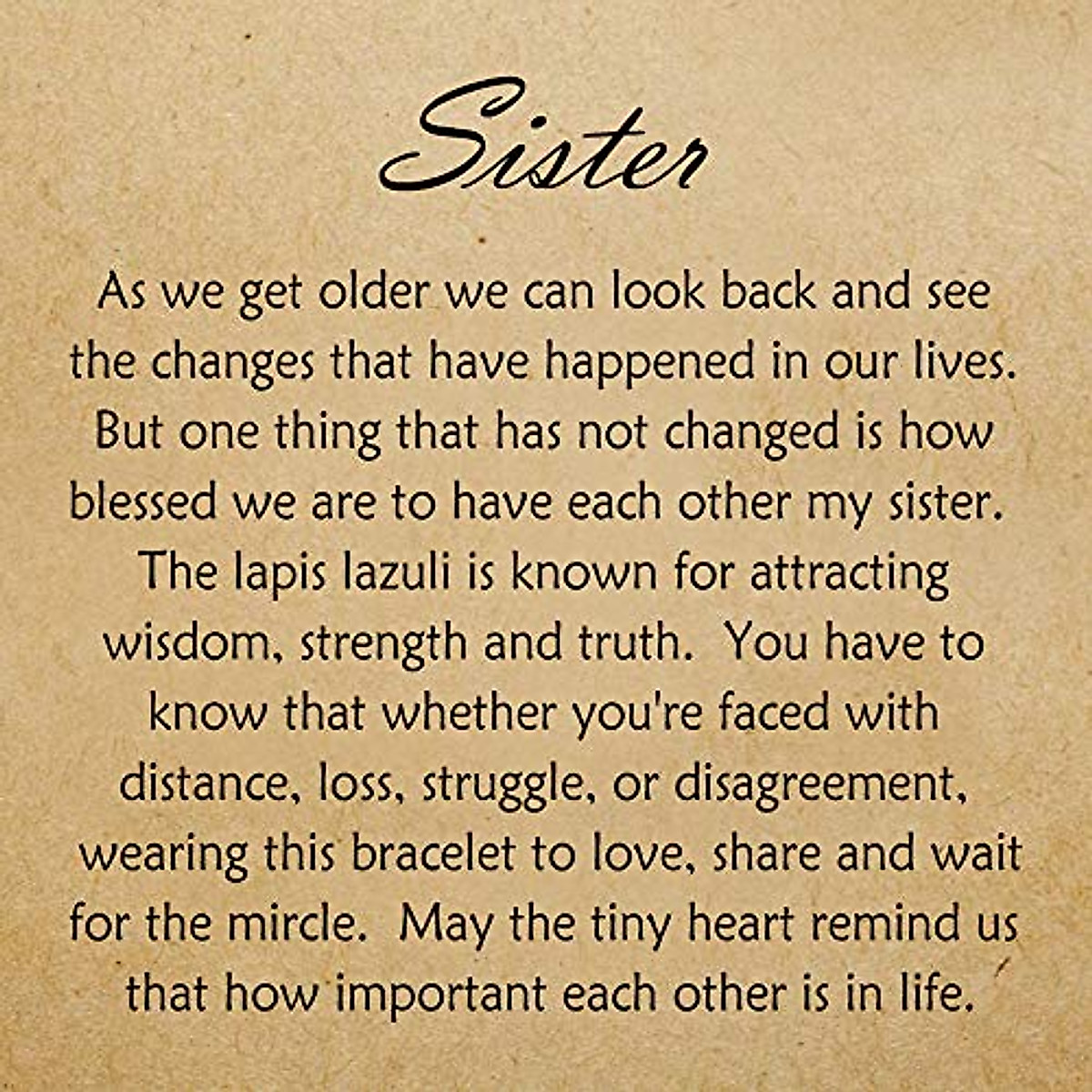 OFGOT7 Gifts for Sister Bracelets for Women Birthday Christmas – Bead Bracelet with Message Card & Gift Box - Sister Gifts from Sister