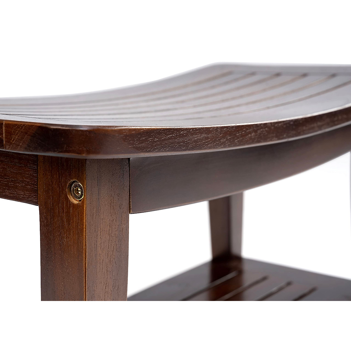 ALATEAK Waterproof Shower Bath Spa Bench Stool with Shelf Storage