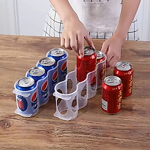 2 Pack Soda Can Dispenser for Refrigerator，Soda Can Organizer ，Can Organizer for Refrigerator