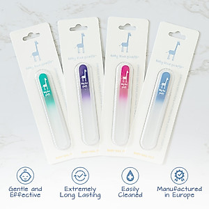 Baby Nail File, Safe Alternative for Nail Clippers, Must-Have Baby Essentials, Ideal Gift for Any Occasion Including Baby Shower, Blue - Baby Blue Giraffe