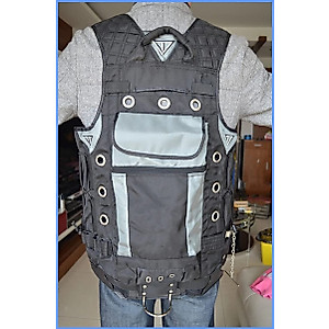 General Hardware Tools Vest Electrician Carpenter Plumber Construction Pipe Industrial Hardware Kit Vest Vest (black) (Orange)