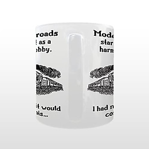 Railroad Coffee Mugs, Best Train Engineer Appreciation Birthday Christmas Memorabilia Tumbler Gift For Men Women,Funny Locomotive Lovers Hobby Present Travel Tea Cup Fun Quote Model Railroads Started