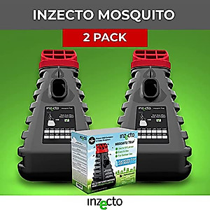 INZECTO Mosquito Trap - Device to Effectively Attract Mosquitoes and Kill Larvae - Revolutionary Outdoor Mosquito Solution Simply Activated by Water (2 Trap)