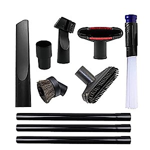 Vacuum Attachments for Shop Vac Accessories 1 1/4 inch & 1 3/8 inch Household Cleaning Kit With Adapter（10 Pcs）