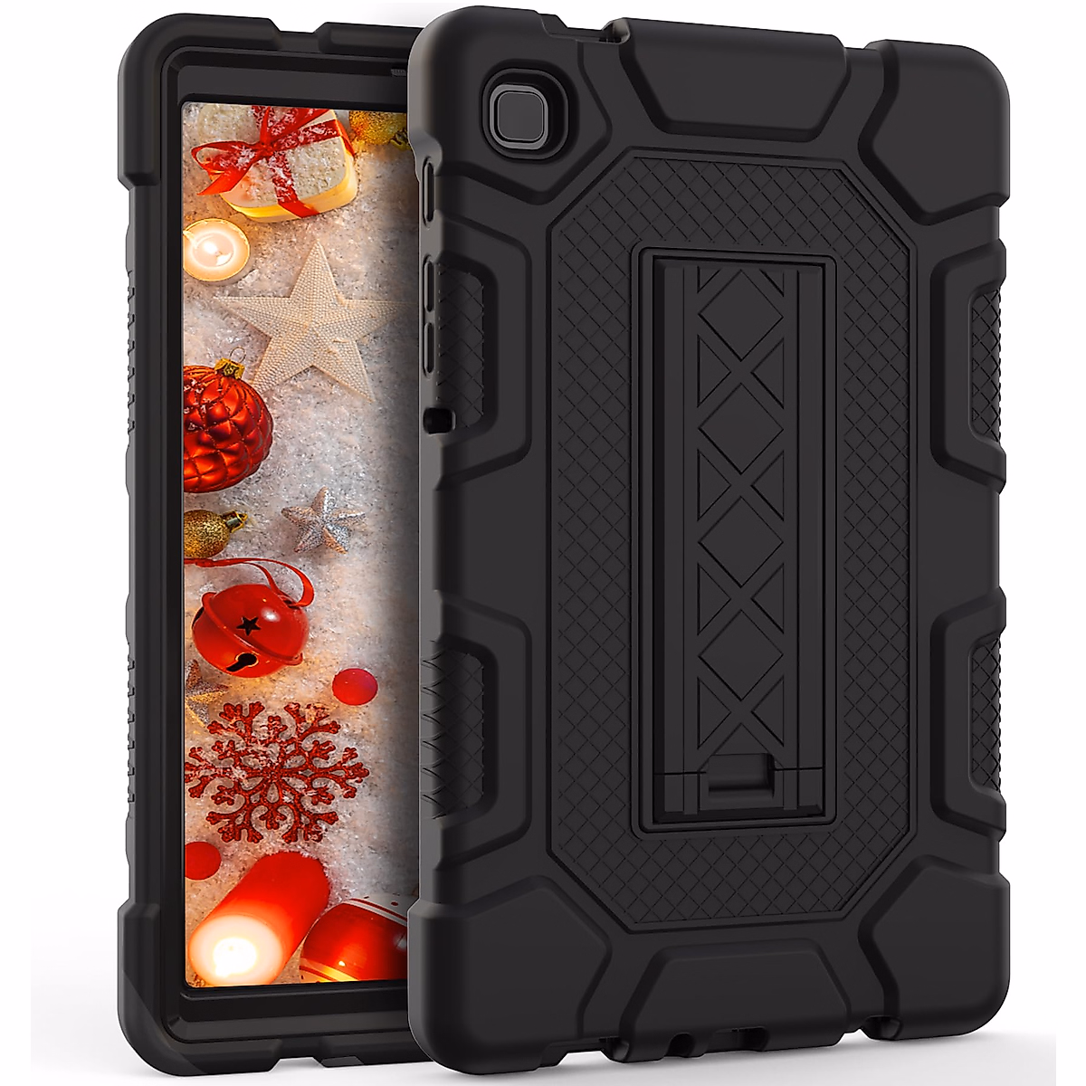 Rantice Samsung Galaxy Tab A7 Lite Case with Kickstand, Shockproof Rugged Case for Kids 8.7 Inch 2021 Tablet A7 Lite (SM-T220/T225), Black