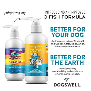 Wild Alaskan Skin & Coat Omega-3 Salmon Oil Based Supplement for Dogs, 8 fl. oz.