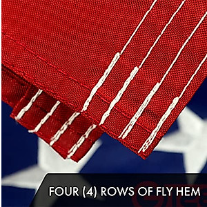 G128 Combo Pack: USA American Flag 3x5 Ft Embroidered Stars & Christian Flag 3x5 Ft Embroidered