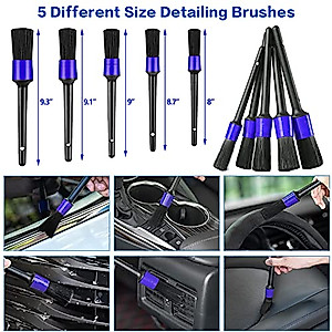Eray 30PCS Car Detailing Brush Set，Auto Detailing Kit with Drill Brushes, Cleaning Supplies, and Power Scrubber