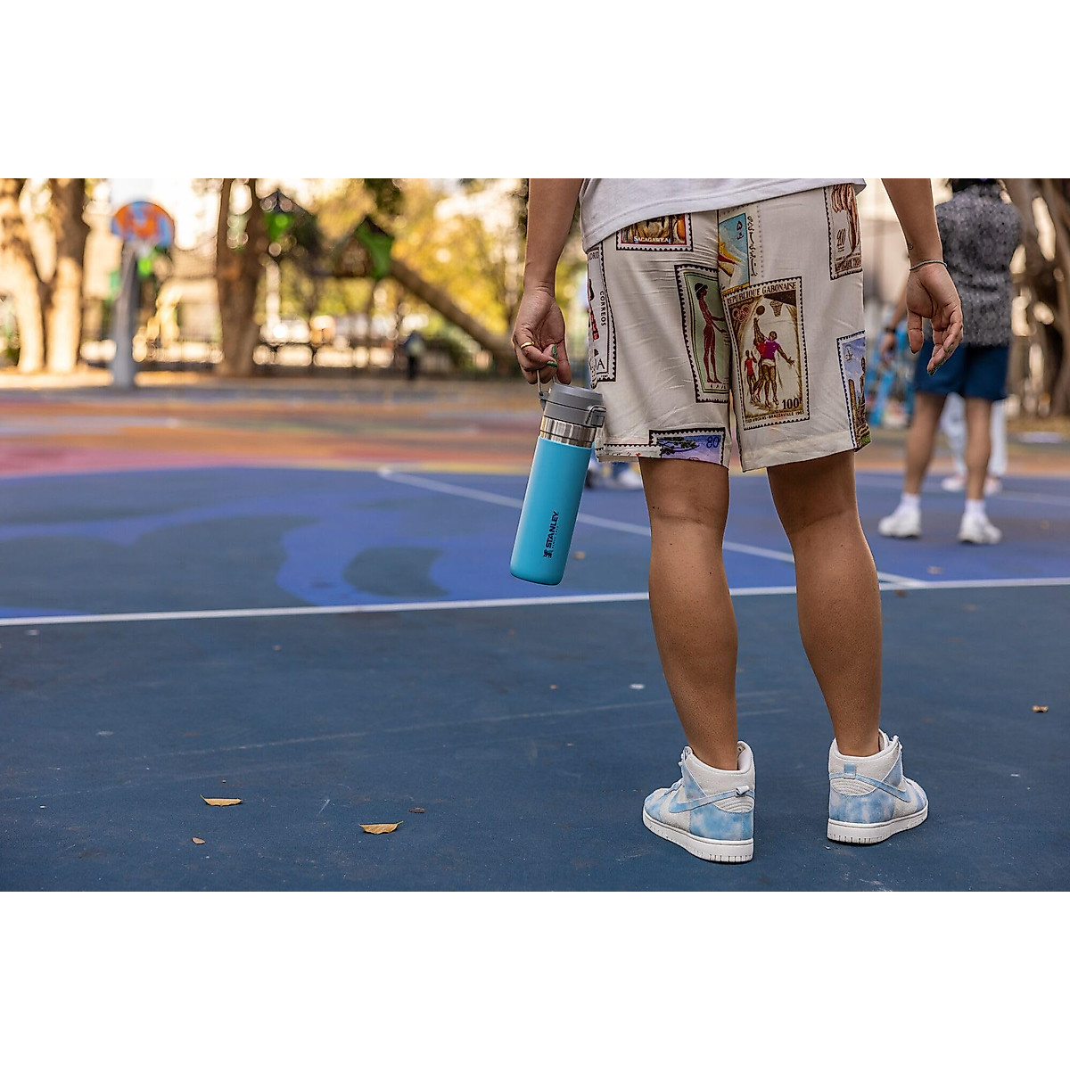 Stanley Quick Flip GO Water Bottle 24 OZ | Push Button Lid | Leakproof & Packable for Travel & Sports | Insulated Stainless Steel | BPA-Free | Pool