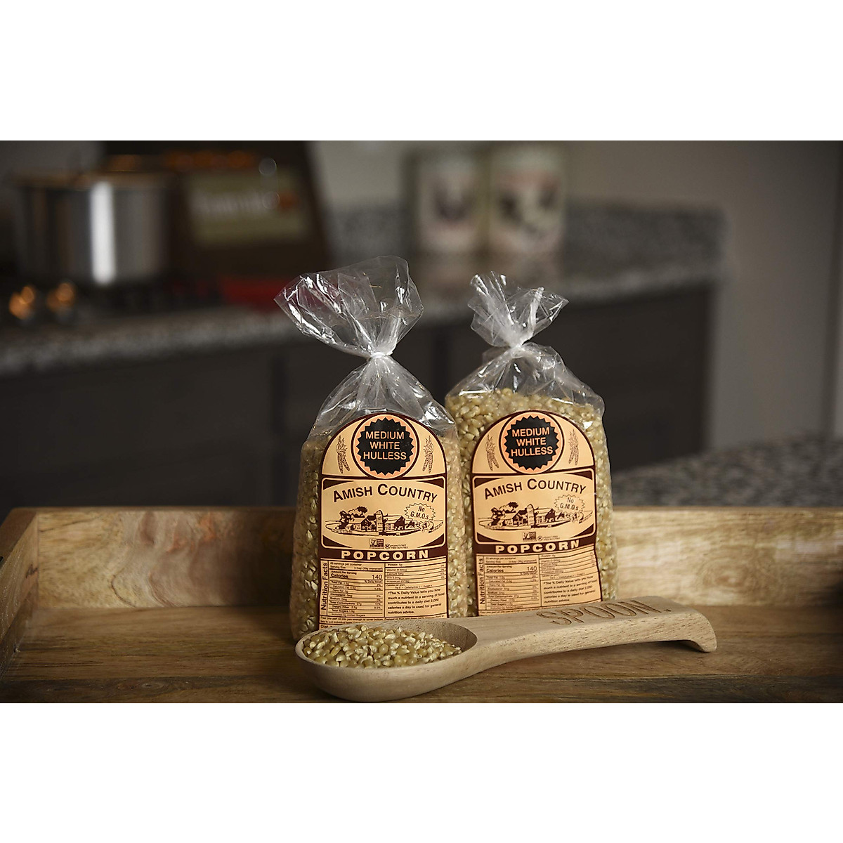 Amish Country Popcorn | 2-2 Lb Bags - Medium White Kernels | Old Fashioned, Non-GMO and Gluten Free (2-2lb Bags)