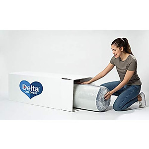 Delta Children Plastic 3D-Footboard Twin Bed, Disney Minnie Mouse Snooze 6 inch Memory Foam Twin Mattress (Bundle)