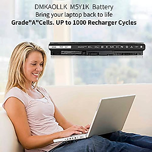 40WH M5Y1K 14.8V Battery for Dell Inspiron 14 15 17 5000 3000 Series 5559 5558 3551 3451 3558 i3558 3567 5755 5756 5458 5759 5758 5759 GXVJ3 453-BBBQ WKRJ2 VN3N0 HD4J0 991XP P63F P47F P51F P52F P64G