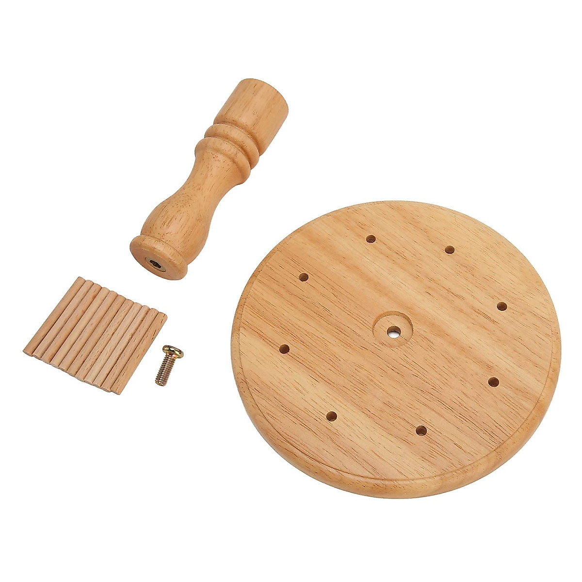 BEIJIALY Wooden Thread Holder Rack, Small Thread Rack, Thread Organizer for Sewing, 8 Spools Beech Wood Bobbin Holder Embroidery Quilting Sewing Tools