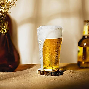 Pint Glasses,20oz British Beer Glass,Classics Craft Beer Glasses,Premium Beer Glasses Tumbler Set of 4, Pub Beer Glasses,Unique Design Beer Glasses Easy Stacking in The Cupboard