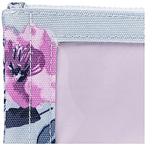 Vera Bradley Women's Recycled Lighten Up Reactive Zip ID Case and Lanyard Combo, Fresh-Cut Bouquet, One Size