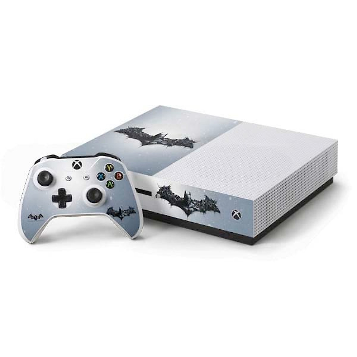 Skinit Decal Gaming Skin Compatible with Xbox One S Console and Controller Bundle - Officially Licensed Warner Bros Batman Arkham Logo Design