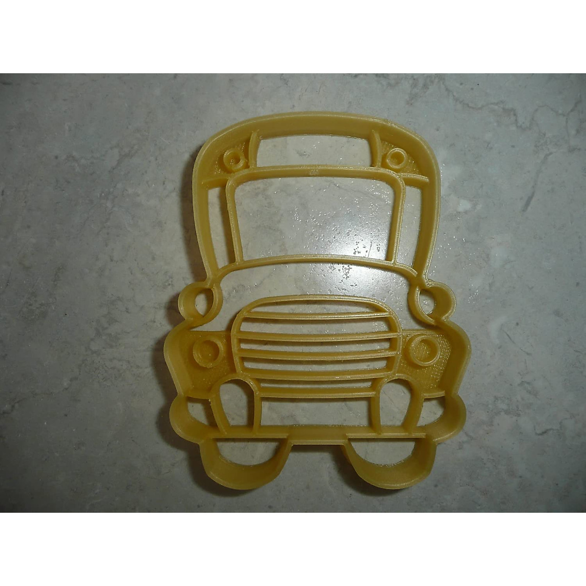 SCHOOL BUS FRONT VIEW CARTOON STYLE DETAILED COOKIE CUTTER MADE IN USA PR4959