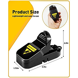 Mouse Traps 12-Pack - for House Indoor Outdoor, Small Mice Traps for House Indoor, Reusable Mousetrap Quick Effective Mouse Catcher for Home
