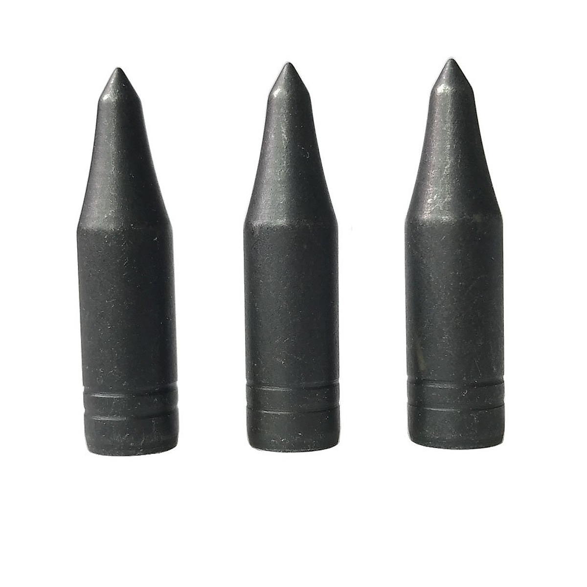 ZSHJGJR 24pcs Archery Arrow Field Points Glue on Target Practic Arrowheads 80 Grain Replacement Arrow Tips ID 8mm for Wood Bamboo Fiberglass Arrows (Black)